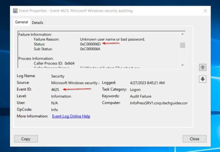 What 0xc000006a – User Logon Misspelled or Bad Password – techsyncer
